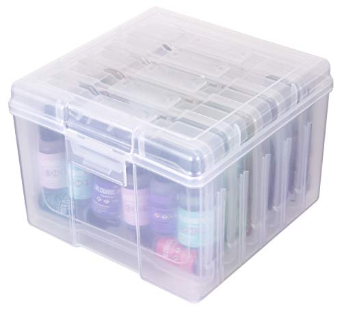 ArtBin 6947ZZ Photo & Craft Organizer Set, Large Box with [5] Plastic Storage Cases Inside, Clear