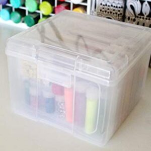 ArtBin 6947ZZ Photo & Craft Organizer Set, Large Box with [5] Plastic Storage Cases Inside, Clear