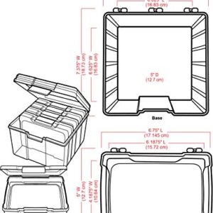 ArtBin 6947ZZ Photo & Craft Organizer Set, Large Box with [5] Plastic Storage Cases Inside, Clear