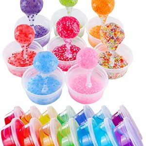 Augshy Storage Containers for Slime, 50 Pack Foam Ball Storage Containers with Lids (4 oz)