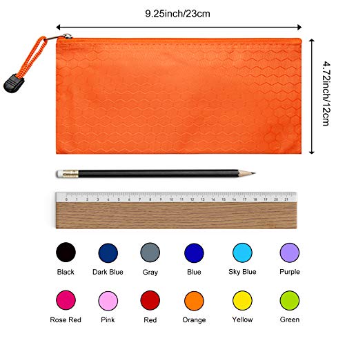 LABUK 29pcs Zipper Pencil Pouches, Small Zipper Pencil Bags, Waterproof Pencil Cases, for Office Travel Cosmetics 12 Colors