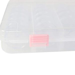 Everything Mary Large Plastic Bead Storage Organizer Box, 28 Jars - Containers for Beads & Supplies - Organizers for Craft, Art, Painting - Plastic Container Case for Organization