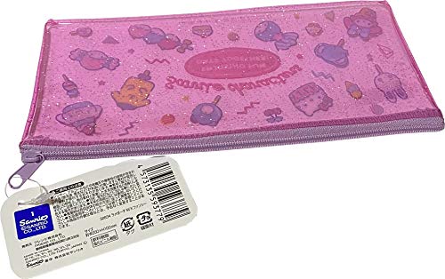 Sanrio Characters Flat Vinyl Glitter Pouch 20×10 cm Zipper Pen Accessories Case Bag (Fancy)