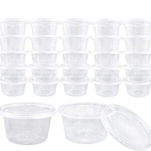 Augshy 40 Pack Small Plastic Containers with Lids for Slime, Foam Ball Storage Containers with Lids (4 oz)