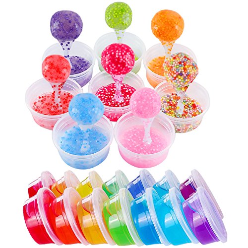 Augshy 40 Pack Small Plastic Containers with Lids for Slime, Foam Ball Storage Containers with Lids (4 oz)