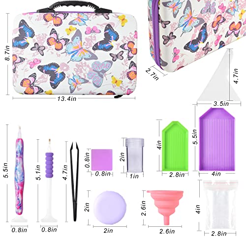 BEIFUMEI Diamond Painting Storage Containers 60 Slot Diamond Storage Case Diamond Painting Accessories 5D Diamond Painting Tools DIY Art Craft Jewelry Beads Rhinestones Organizer Box