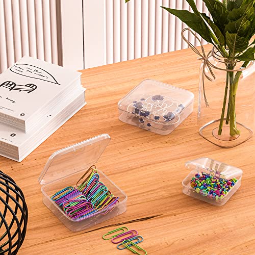 60 Pcs Mixed Sizes Mini Clear Plastic Bead Storage Containers With Lids, Mini Storage Box. Small Bead Boxes And A Big Storage Case, Small Transparent Boxes Organizers for Beads, Jewelry, Diamond Painting, Tools, Craft Supplies