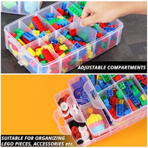 Kurtzy 3 layer Stackable Storage Container 30 Adjustable Compartments - Stackable Storage Box for Hot Wheels, Toys, Jewelry, Beads, Arts, Crafts, Washi Tape, - Sewing Box, Sewing Accessories Organizer