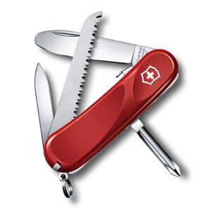 victorinox swiss army junior 9 pocket knife, red, 85mm