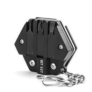 keychain screwdriver multifunctional hexagon coin outdoor edc tool hexagon folding pocket coin gear knife pee fold coltello mini