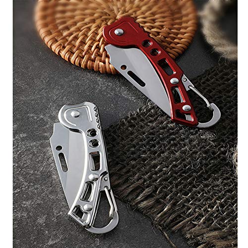 SHixu Folding Knife2Pcs Mini Keychain Knife Men's and Women's Pocket Knife Used for Cutting Rope, Paper Boxes and Fruits Easy to Carry Daily. Closed Length 3.15Inch/8cm