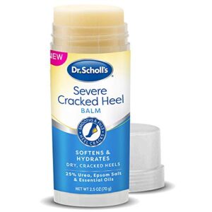 dr. scholl’s cracked heel repair balm 2.5oz, with 25% urea for dry cracked feet, heals and moisturizes for healthy feet