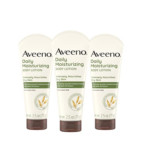 Aveeno Daily Moisturizing Oat Lotion for Dry Skin, 3 x 2.5 fl. oz