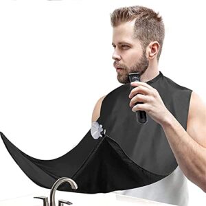 likeny beard bib beard apron gfits for men dad ​fathers day anniversary valentines day stocking stuffers christmas gifts for him boyfriend husband from daughter son beard trimming catcher bib black