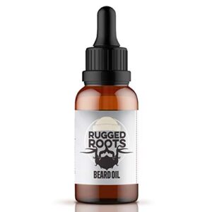 rugged roots beard oil and conditioner natural beard care made with tobacco vanilla scented premium oils- softens beard and promotes healthy beard growth-small gift for men, perfect stocking stuffer