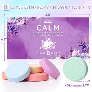 CalmNFiz Shower Steamers Aromatherapy 8 Pack Bath Bombs Essential Oil Self Care Mother's Day, Birthday Gift for Men and Women Who Have Everything