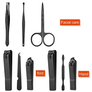 Manicure Set Personal Care Nail Clipper Kit Luxury Manicure 8 In 1 Professional Pedicure Set Grooming kit Christmas Gift for Men Husband Boyfriend Parents Women Elder Patient Nail Care