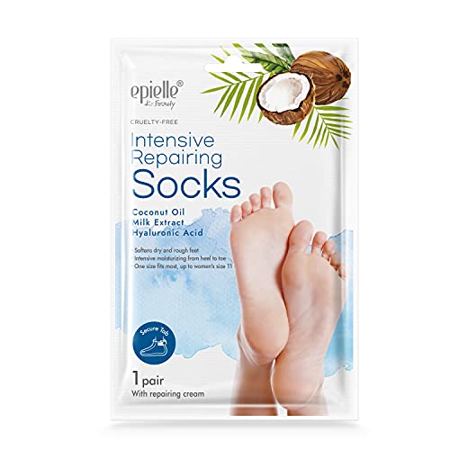 epielle New Moisturizing Socks and Gloves for Hand and Foot Care | Assorted 5 Pairs Socks (Socks 5 Pairs) | Skincare Gifts for Her.. Stocking Stuffer!!