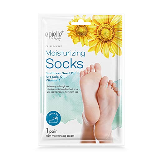 epielle New Moisturizing Socks and Gloves for Hand and Foot Care | Assorted 5 Pairs Socks (Socks 5 Pairs) | Skincare Gifts for Her.. Stocking Stuffer!!