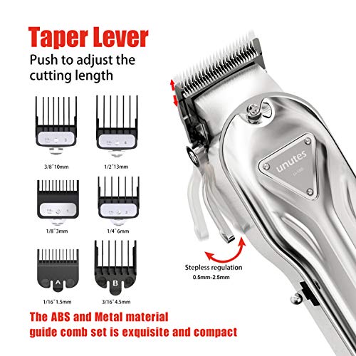 Unutes Hair Clippers for Men, Christmas Gifts Stocking Stuffers for Dad Him Boyfriend Husband, Professional Cordless Hair Cutting kit for Barbers, Haircut Machine