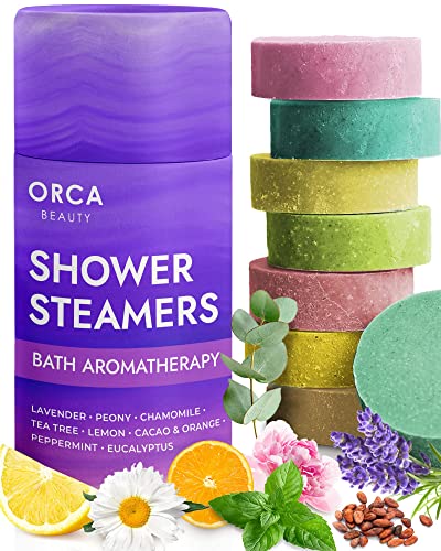 Shower Steamers (8 Scents) Includes Eucalyptus Shower Bombs, Shower Steamers Aromatherapy Shower Steamer, Shower Bombs Aromatherapy, Shower Bomb Menthol, Shower Steamers for Women & Men Shower Tablets