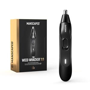 manscaped® weed whacker® 2.0 electric nose & ear hair trimmer – 7,000 rpm precision tool with rechargeable battery, wet/dry, easy to clean, improved stainless steel replaceable blade