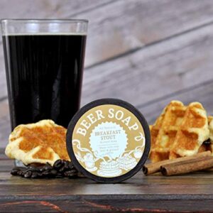 Beer Soap (Breakfast Stout) - All Natural + Made in USA - Actually Smells Good! Perfect For Beer Lovers