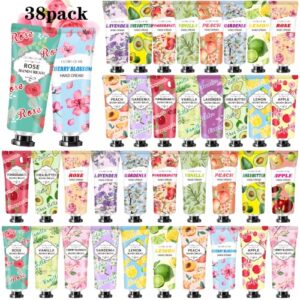 38 pack hand cream for women gifts set,travel size lotion mothers day christmas birthday bulk gifts for women,moisturizing shea butter hand lotion for dry cracked hands,small travel lotion stocking stuffers favors gifts for women mom girlfriend her wife