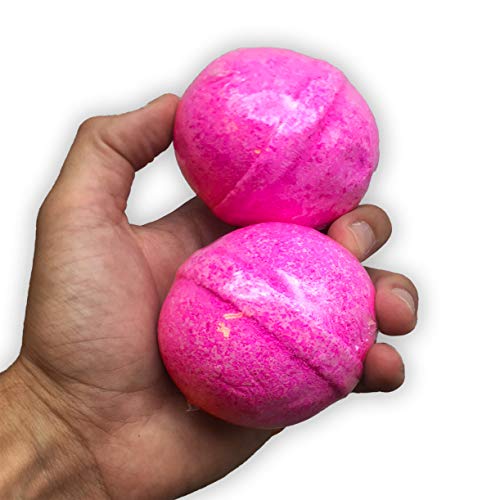 Beaver Bombs Pink Bath Balls Funny Beaver Gags for Friends Stocking Stuffers for Men Crazy White Elephant Ideas Dirty Santa Pink Bath Bombs XL Bath Fizzers for Adults Weird Novelty Bath Products