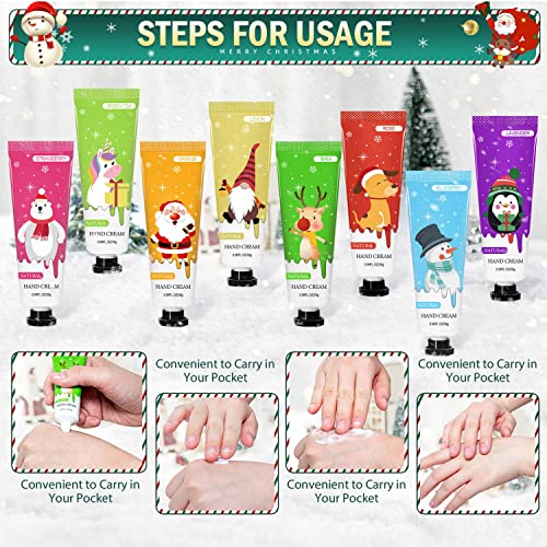 SenseYo Hand Cream Gift Set Natural Plant Fragrance Shea Hand Lition for Dry Cracked Hands Christmas Gifts for Women Mom Girls, Unique Christmas Stocking Stuffers, 8 Different Fragrances