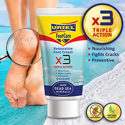 URIEL Foot Cream Stocking Stuffers, Christmas gift, Cream for Dry Cracked Heels Treatment, Dry Feet Treatment Lotion for Women and Men, Soothing and Quick Absorbing Cracked Heel Repair