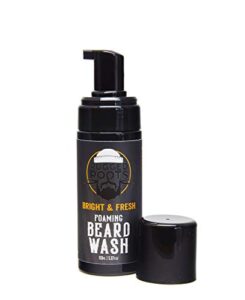 foaming bright and fresh scent beard wash – spearmint and orange refresh and condition your beard, natural ingredients, unique stocking stuffer for men