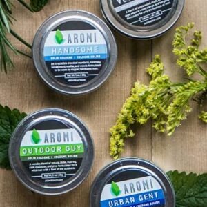 Aromi Solid Cologne | Fresh, Woodsy Scent, Best Men's Fragrance - Vegan, Cruelty-free, Portable, Travel-friendly, Stocking Stuffer, 1.0 oz, 5 (Very Manly)