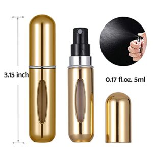 VONOVO Portable Mini Refillable Perfume Atomizer Bottle Atomizer Travel Size Spray Bottles Accessories 5 sets of 5ml/0.2oz