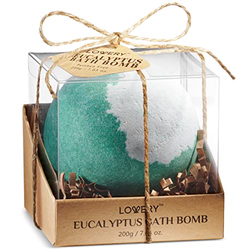 Bath Bombs for Women and Men, Natural Aromatherapy Bath Bombs, Handmade Eucalyptus Shower Bombs with Mint Fragrance for Spa Bubble Bath, Body Self Care Set for Pampering & Relaxation Gifts