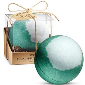 Bath Bombs for Women and Men, Natural Aromatherapy Bath Bombs, Handmade Eucalyptus Shower Bombs with Mint Fragrance for Spa Bubble Bath, Body Self Care Set for Pampering & Relaxation Gifts