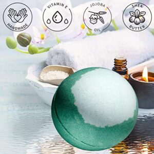 Bath Bombs for Women and Men, Natural Aromatherapy Bath Bombs, Handmade Eucalyptus Shower Bombs with Mint Fragrance for Spa Bubble Bath, Body Self Care Set for Pampering & Relaxation Gifts