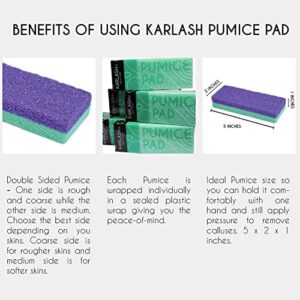 Karlash Professional Pedicure Foot Pumice Stone for Feet Skin Callus Remover and Scrubber for Dead Skins 2 Sided (Pack of 2)