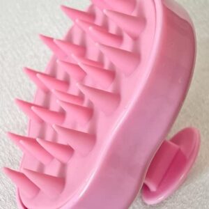 RELAXO- Shampoo Massager Brush for All Kinds of Hairs, Shower Scalp Massager for Men & Women - Helps Promote Healthy Blood Flow, Relieve Stress (Pink)