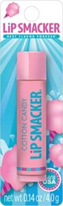 lip smacker flavored lip balm, cotton candy, flavored, clear, for kids, men, women, dry kids