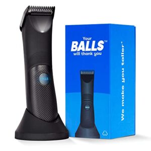 balls™ trimmer electric ball shaver – sacksafe guard, waterproof, rechargeable – wet/dry razor – body, groin hair trimming