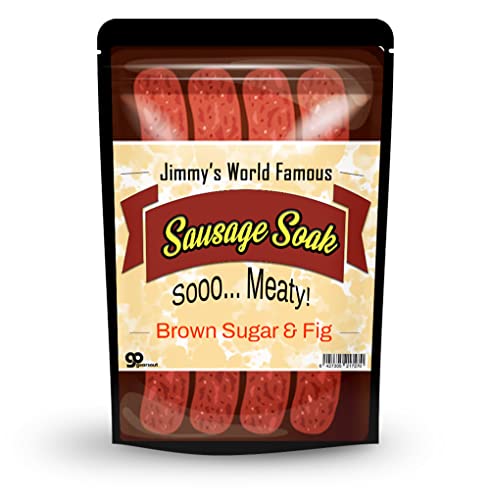 Jimmy’s Sausage Soak Bath Salts - Premium Bath Soak for Men - Brown Sugar and Fig Fragrance Shower Gift for Meat Lovers, Funny Stocking Stuffers and Gift Baskets for Dad Boyfriend Husband