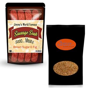 Jimmy’s Sausage Soak Bath Salts - Premium Bath Soak for Men - Brown Sugar and Fig Fragrance Shower Gift for Meat Lovers, Funny Stocking Stuffers and Gift Baskets for Dad Boyfriend Husband