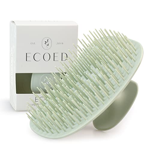 ecoed Scalp Massager Shampoo Brush, Scalp Scrubber for Dandruff Removal, Scalp Care Hair Brush Wet & Dry detangler for Men and Women.Suitable for Short Medium Hair.