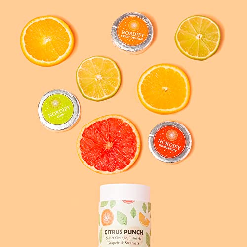 Nordify Citrus Punch Shower Steamers Aromatherapy Variety Pack of 10 - Gifts for Mom, Gifts for Women and Men, Shower Bombs with Citrus Essential Oils