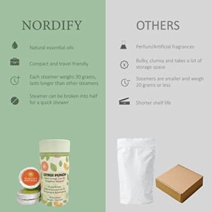 Nordify Citrus Punch Shower Steamers Aromatherapy Variety Pack of 10 - Gifts for Mom, Gifts for Women and Men, Shower Bombs with Citrus Essential Oils