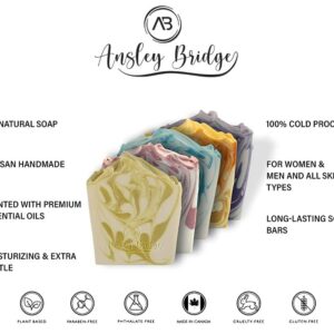 Ansley Bridge Bar Soap Variety 3pck 5oz | Handmade Peppermint, Lavender, Rose Soap | Moisturizing | Palm Oil Free | For All Skin Types | Gift Set For Men & Women