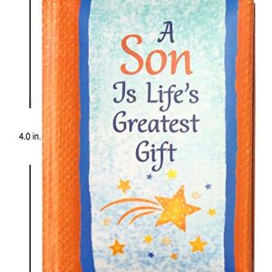 Blue Mountain Arts Mini Book (A Son Is Life’s Greatest Gift)—Birthday Gift, Graduation Gift, Thinking of You Gift, Just Because Gift, or Stocking Stuffer for Son, 4 x 3 inches