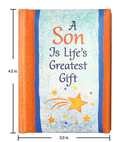 Blue Mountain Arts Mini Book (A Son Is Life’s Greatest Gift)—Birthday Gift, Graduation Gift, Thinking of You Gift, Just Because Gift, or Stocking Stuffer for Son, 4 x 3 inches