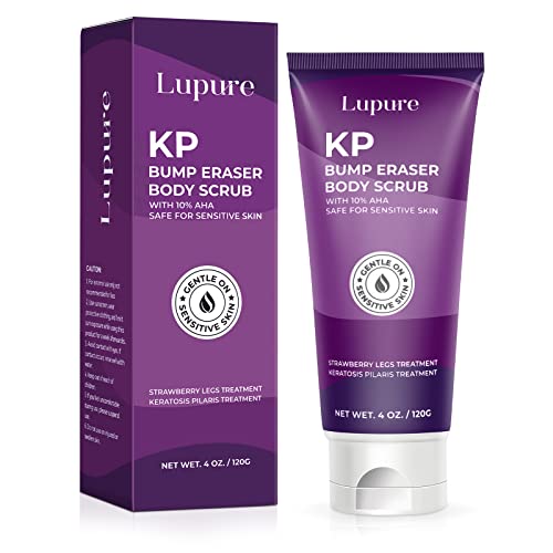 Lupure KP Bump Eraser Body Scrub, Strawberry Legs Treatment, Exfoliating Body Scrub, Body Scrubs For Women Exfoliation, Dead Skin and Dry, Rough, with 10% Lactic Acid (AHA) Reduce Bumps,